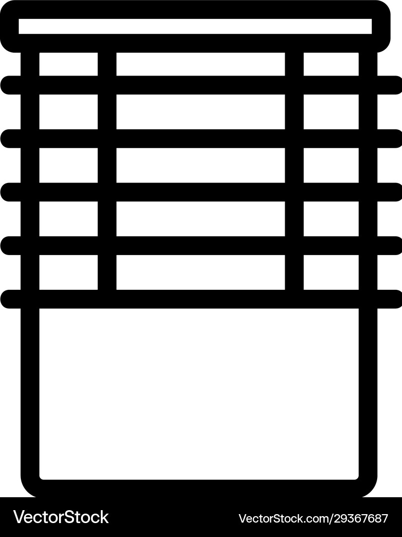 Curtain icon isolated contour symbol Royalty Free Vector