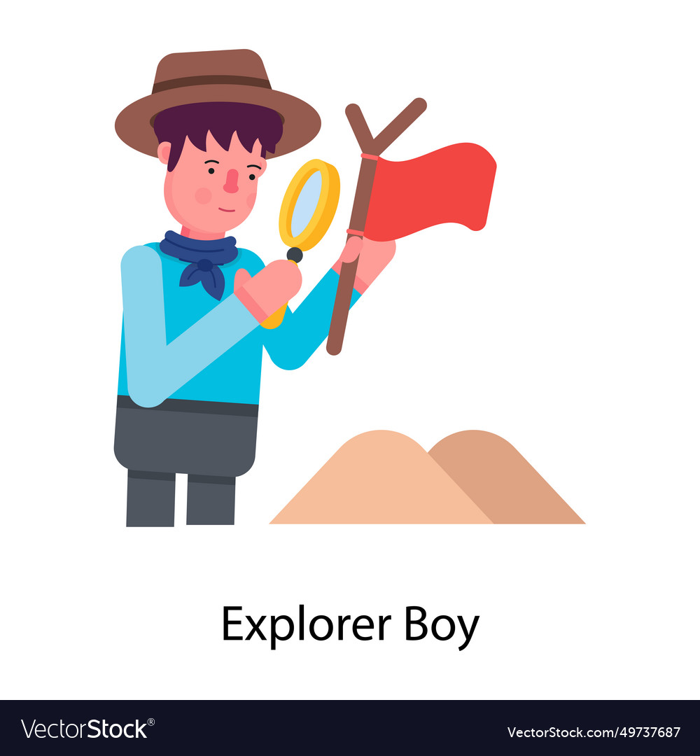 Explorer boy Royalty Free Vector Image - VectorStock