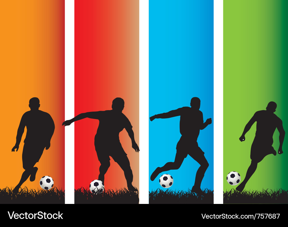 Football players Royalty Free Vector Image - VectorStock