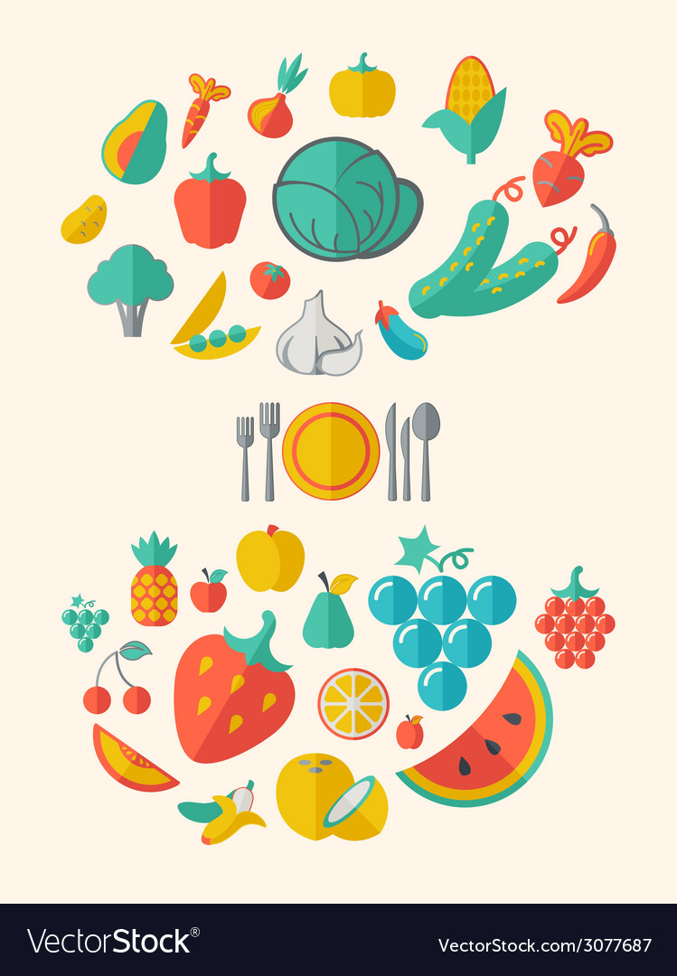 Healthy food infographic template Royalty Free Vector Image
