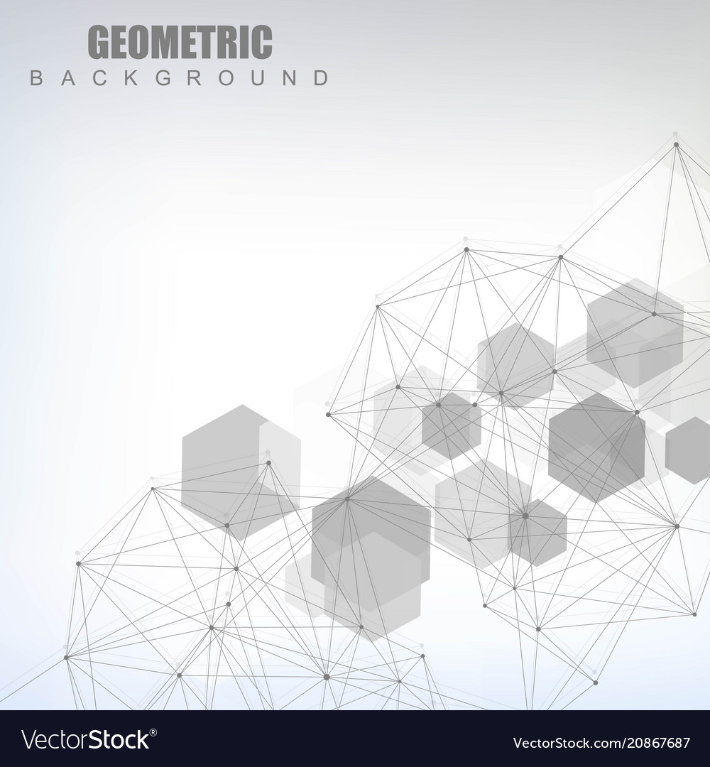 Hexagonal abstract background big data Royalty Free Vector