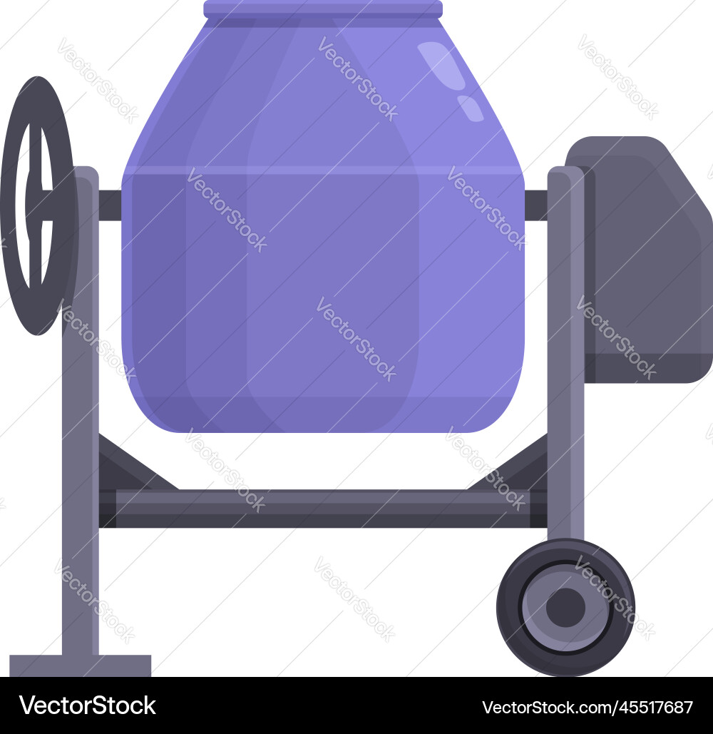 Machine cement mixer icon cartoon concrete Vector Image
