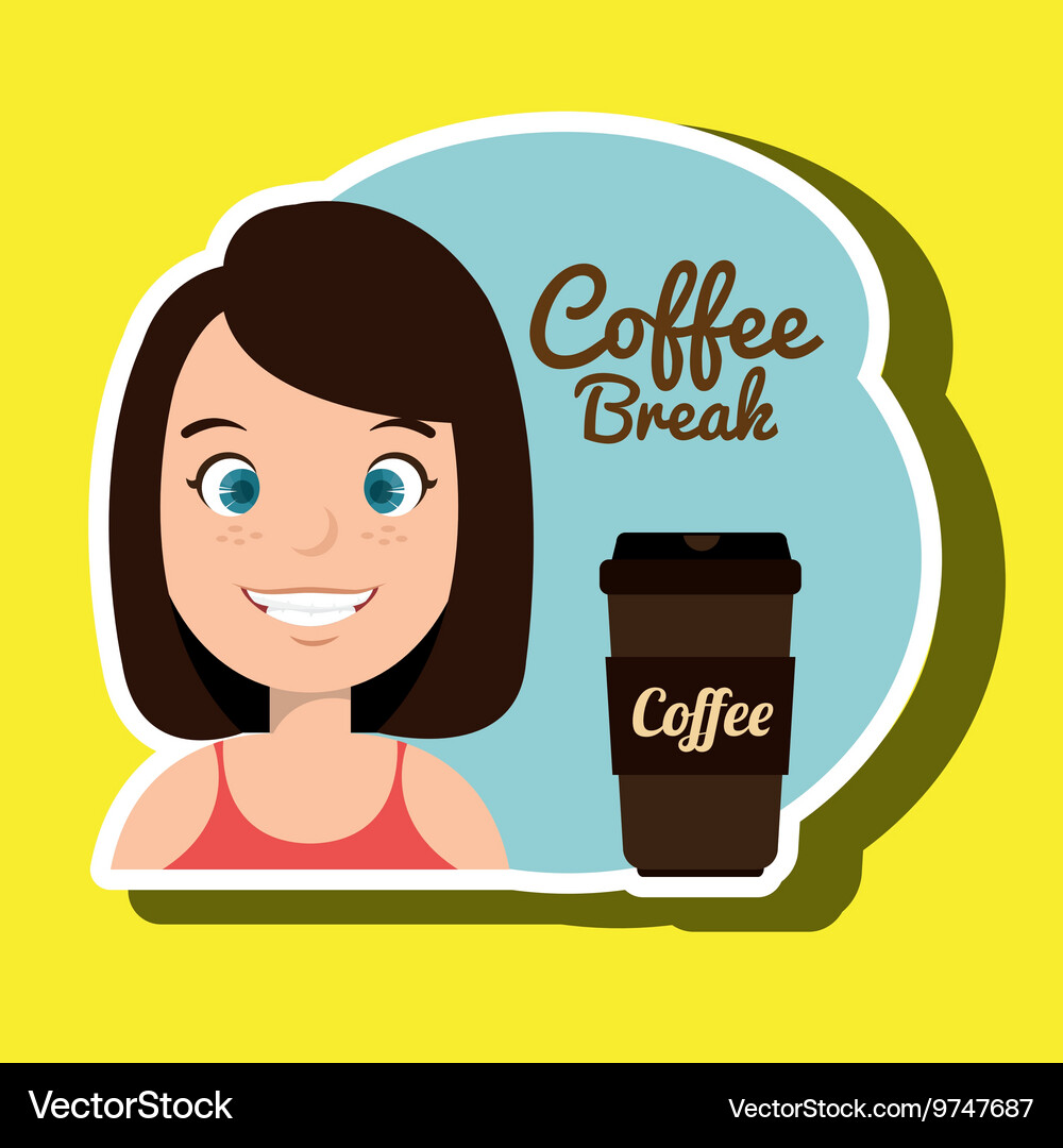 People and coffee icon design Royalty Free Vector Image