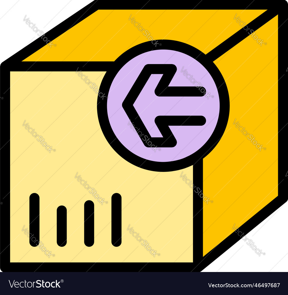 Return order icon flat Royalty Free Vector Image