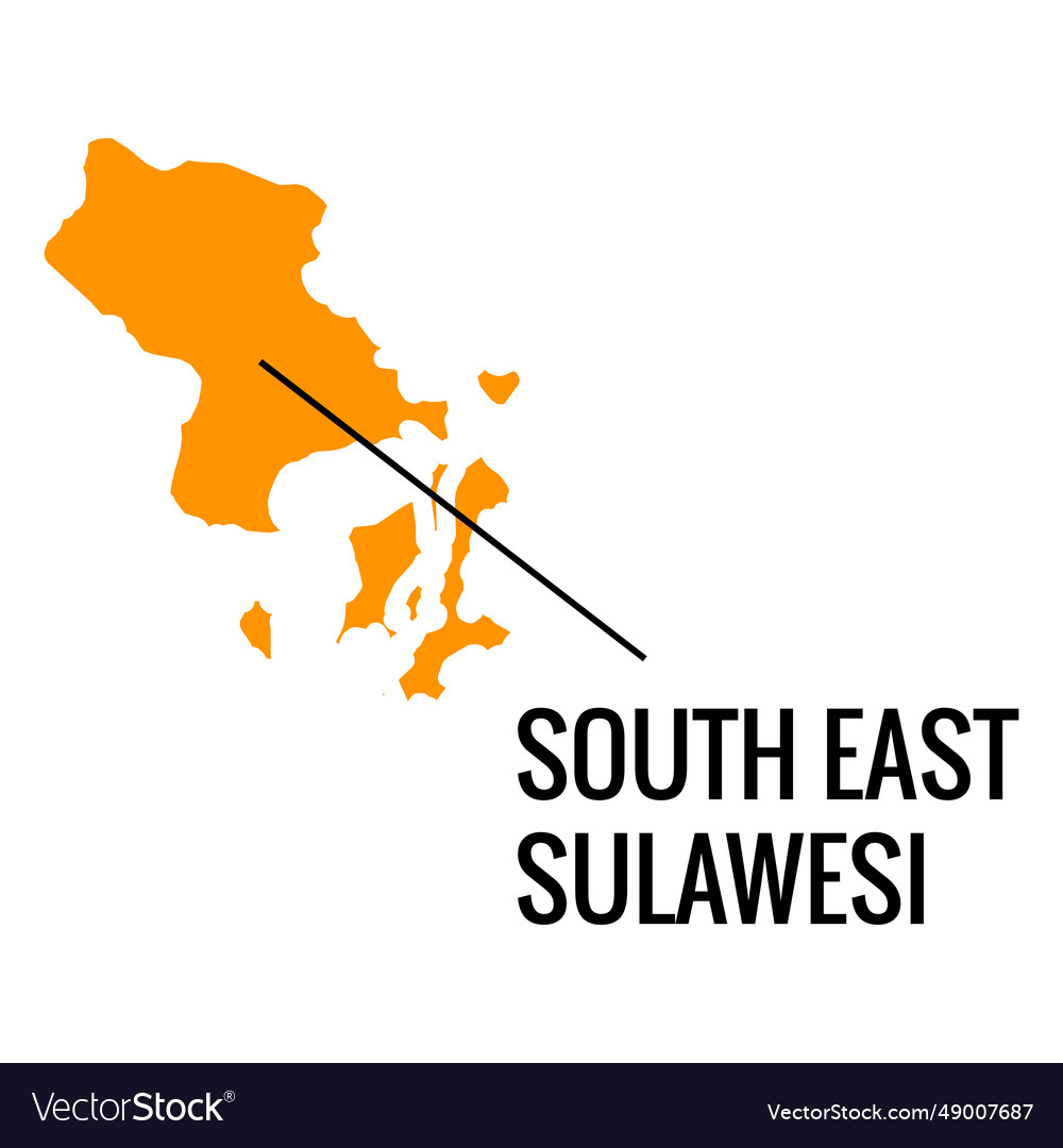 South east sulawesi province map Royalty Free Vector Image
