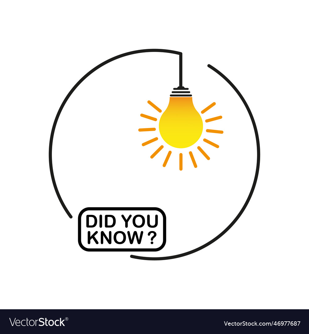 Text frame did you know did you know with hanging Vector Image Text frame did you know did you know with hanging Vector Image