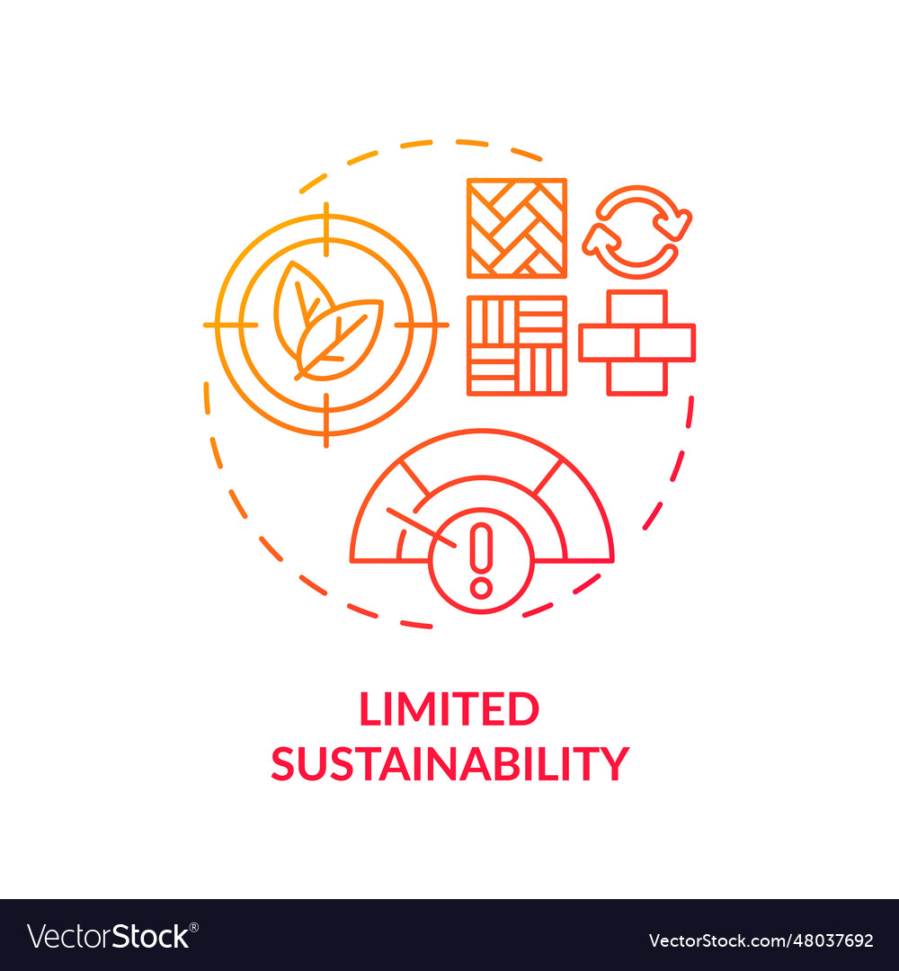 2d gradient limited sustainability line icon Vector Image 2d gradient limited sustainability line icon Vector Image