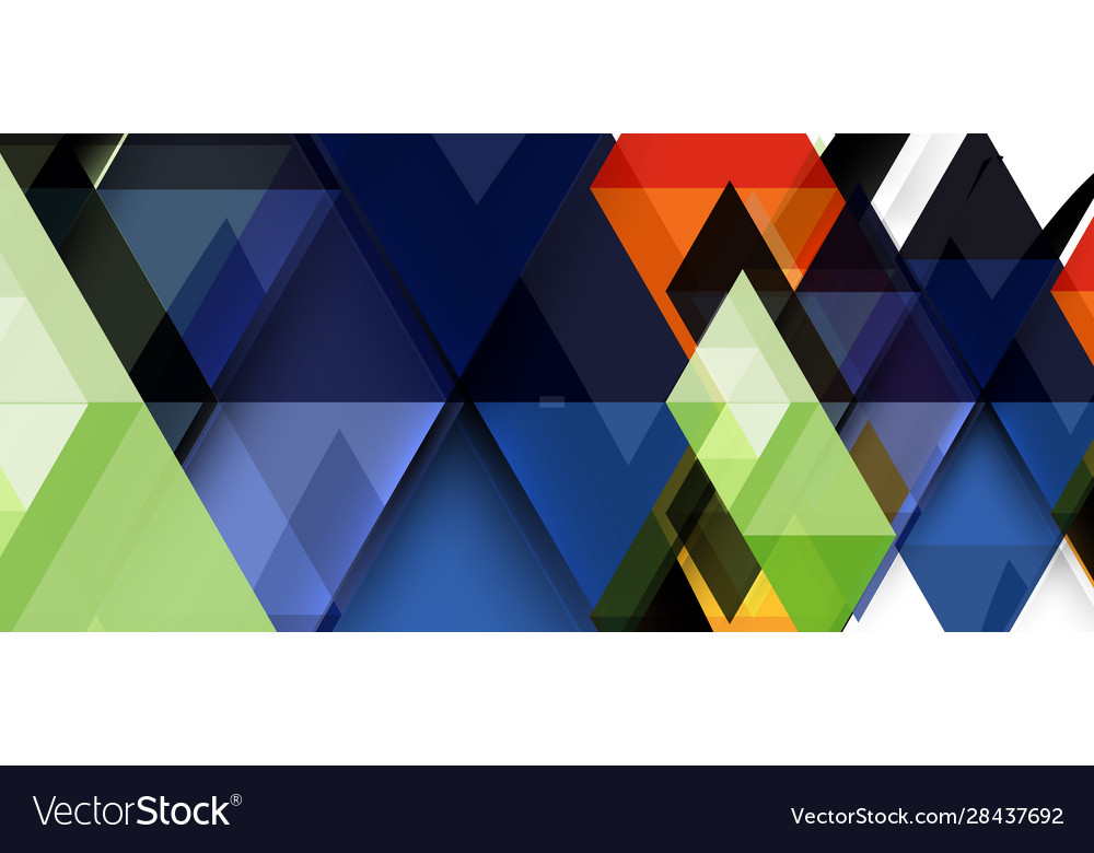 Colorful repeating triangles modern geometric Vector Image