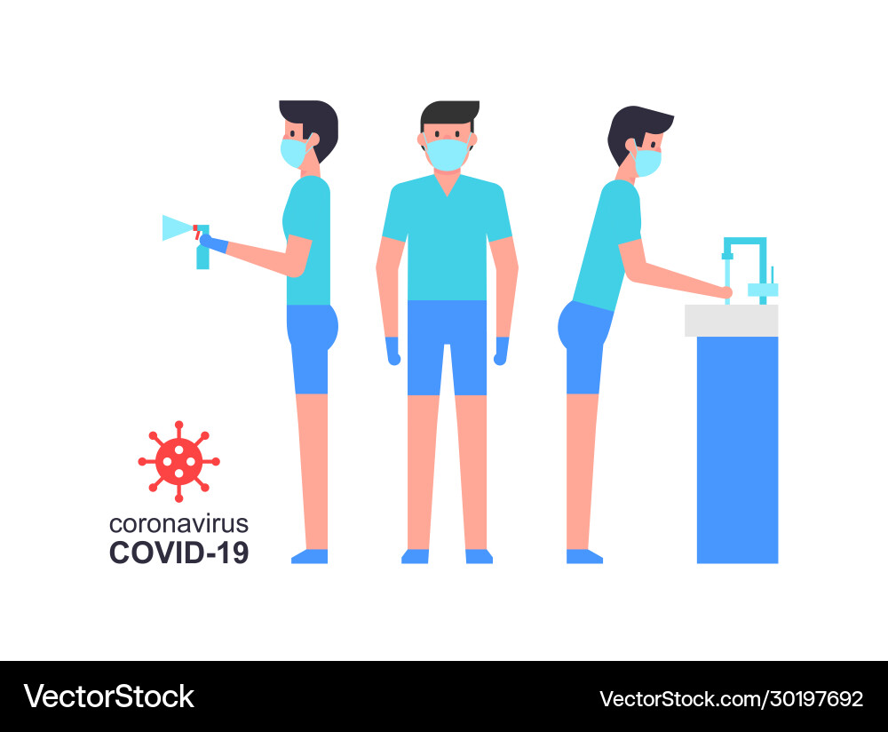 Coronavirus covid-19 prevention Royalty Free Vector Image
