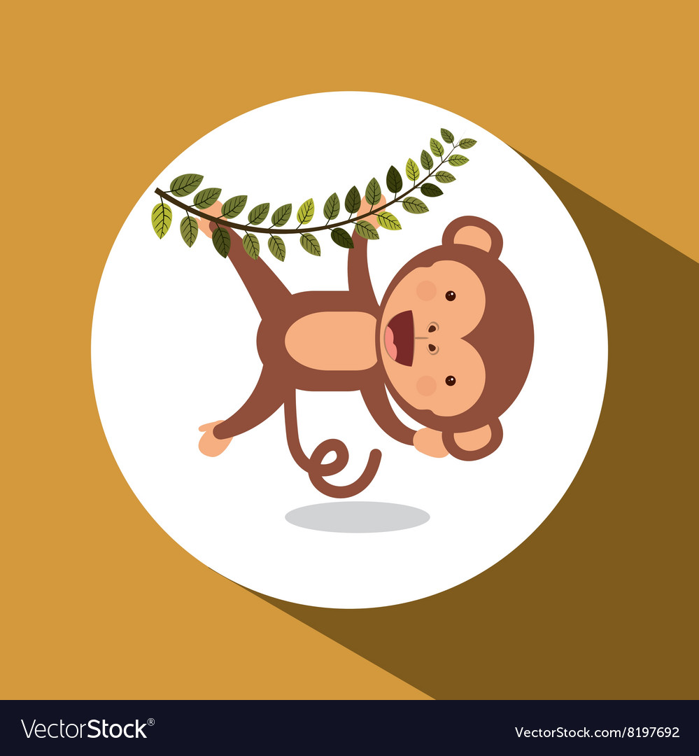 Cute monkey design Royalty Free Vector Image - VectorStock