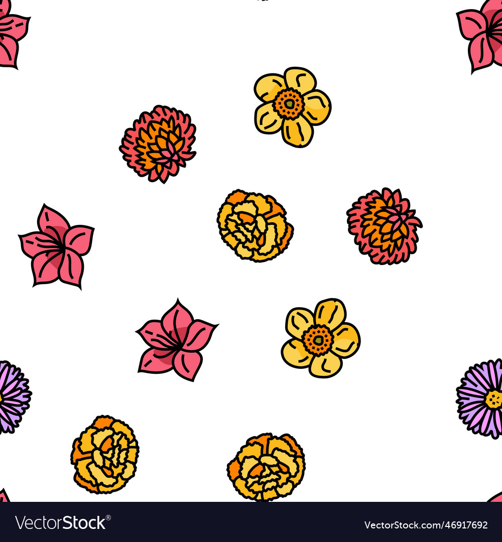Flower spring floral blossom seamless Royalty Free Vector
