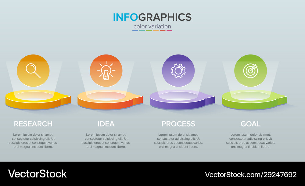 Infographic design with icons and 4 options Vector Image