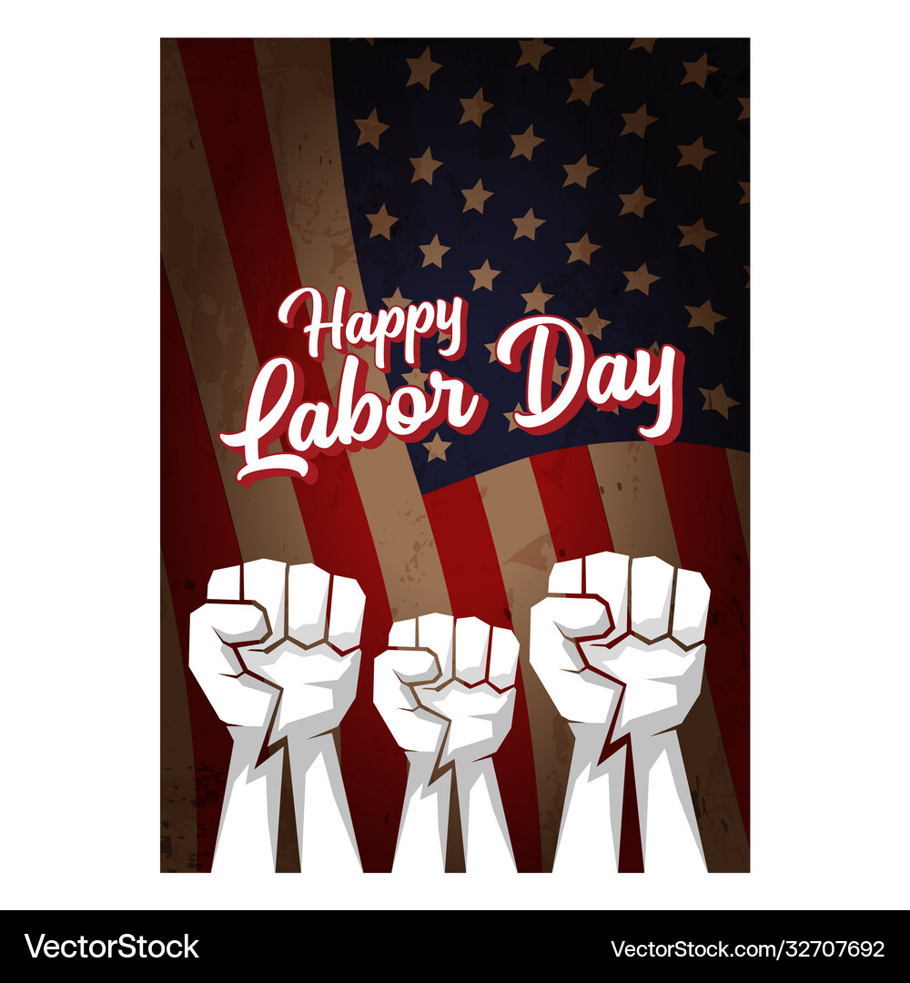Labor day usa vertical poster background or flyer Vector Image