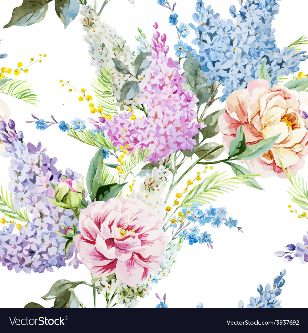 Lilac pattern Royalty Free Vector Image - VectorStock