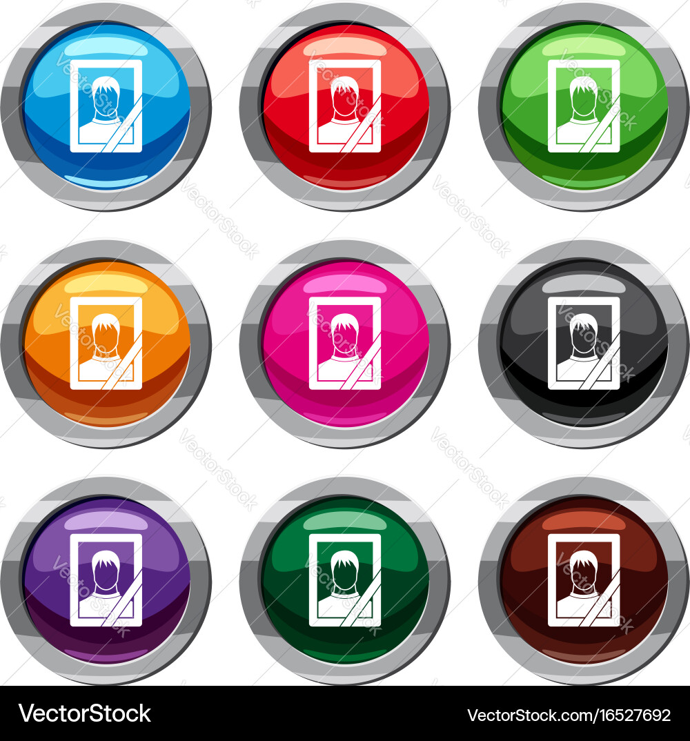Memory portrait set 9 collection Royalty Free Vector Image