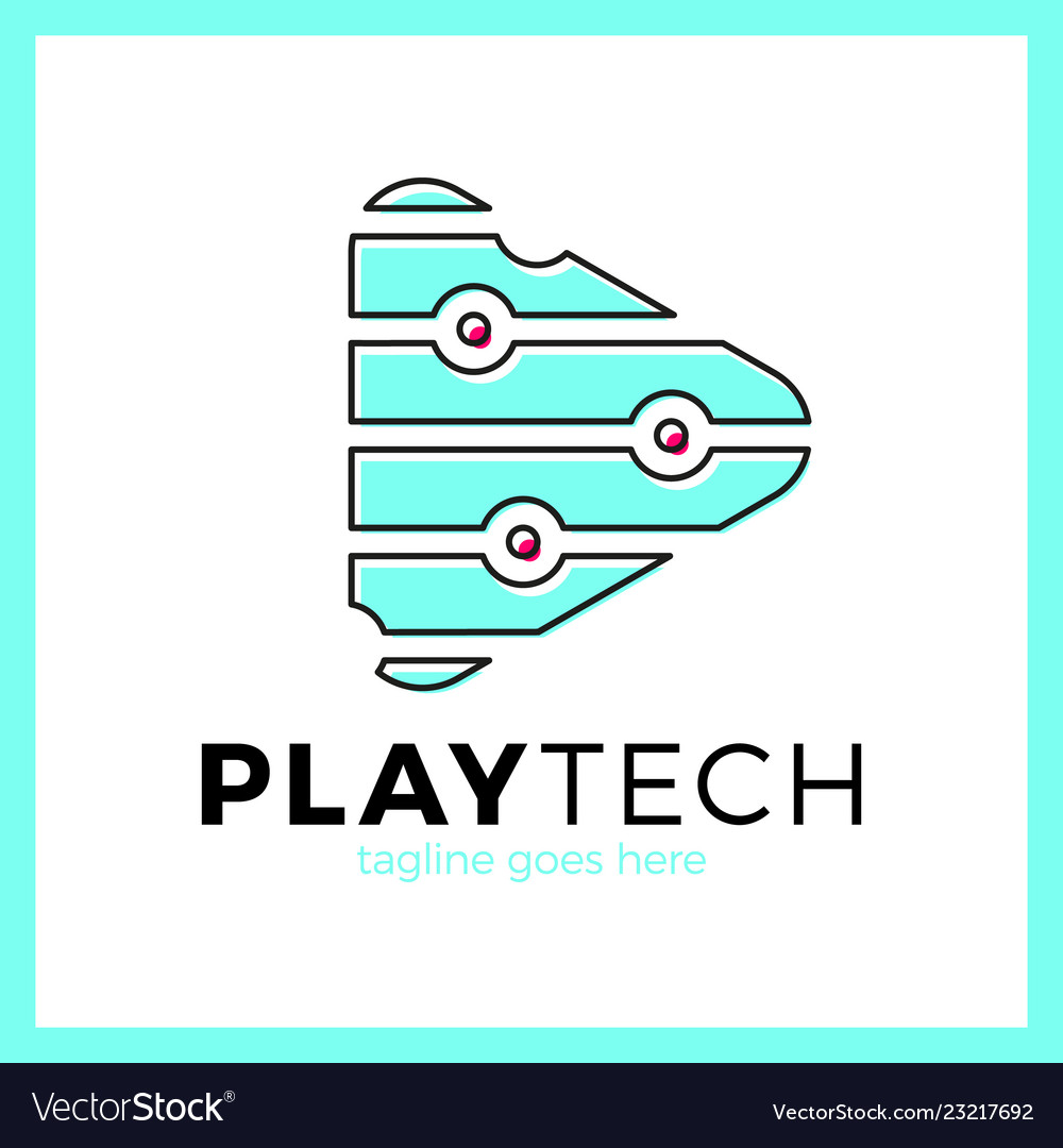Play tech logo Royalty Free Vector Image - VectorStock