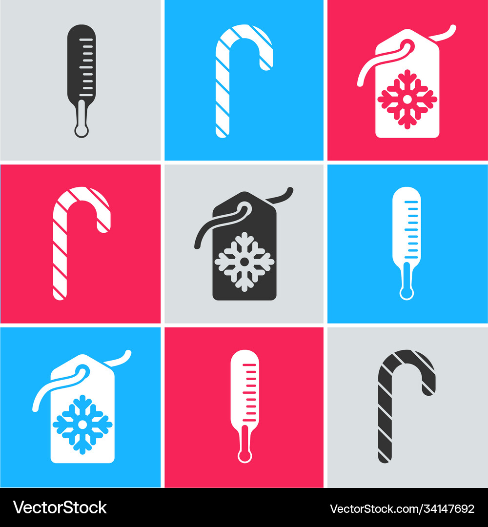 Set meteorology thermometer measuring christmas Vector Image