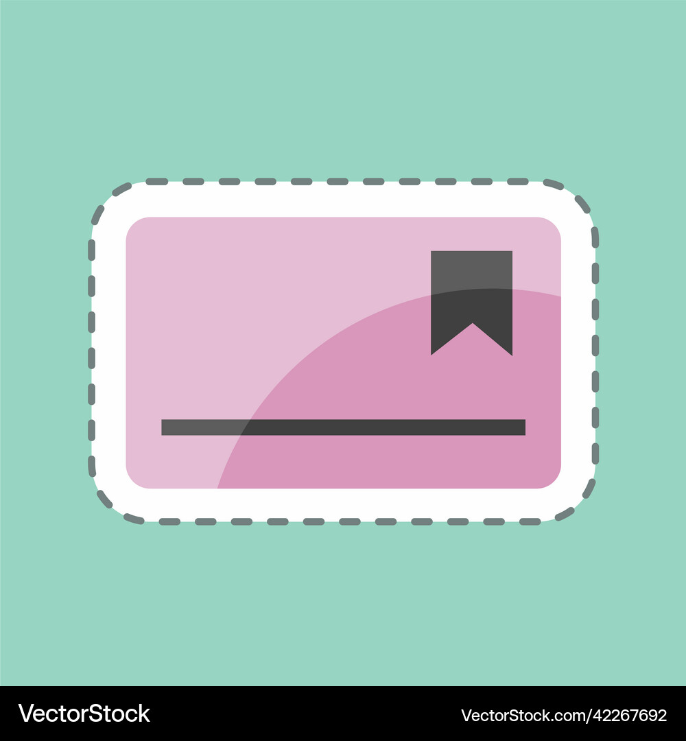 Sticker line cut card membership suitable Vector Image