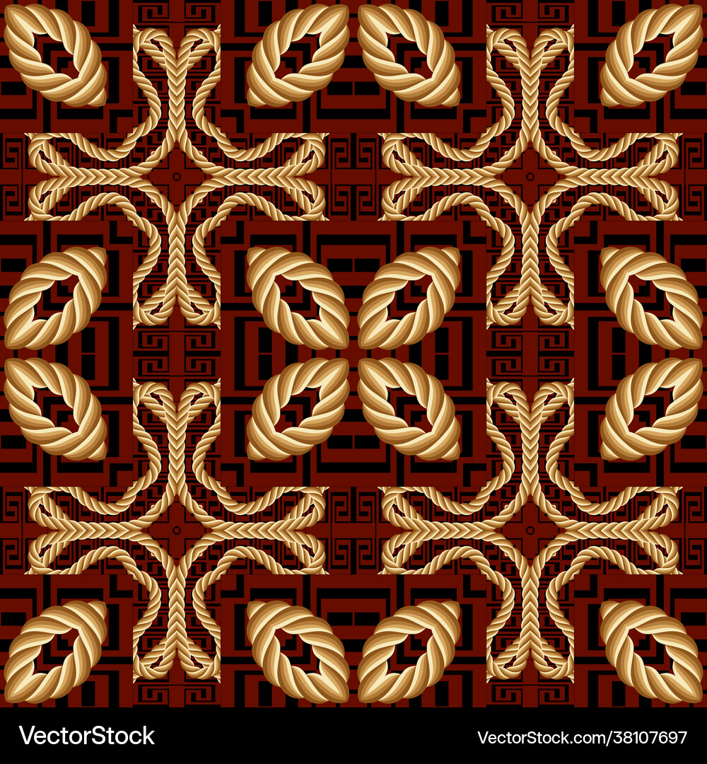 3d textured floral seamless pattern tribal ethnic Vector Image
