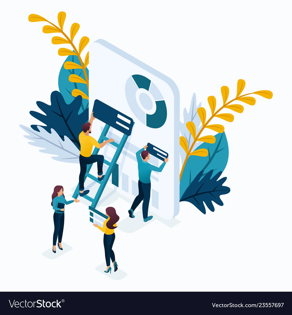 Isometric data verification for analysis Vector Image