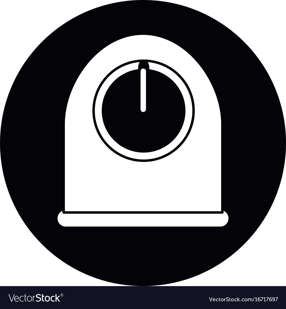 Kitchen timer cooking utensil object Royalty Free Vector
