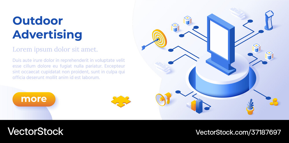 Outdoor advertising - banner layout template Vector Image