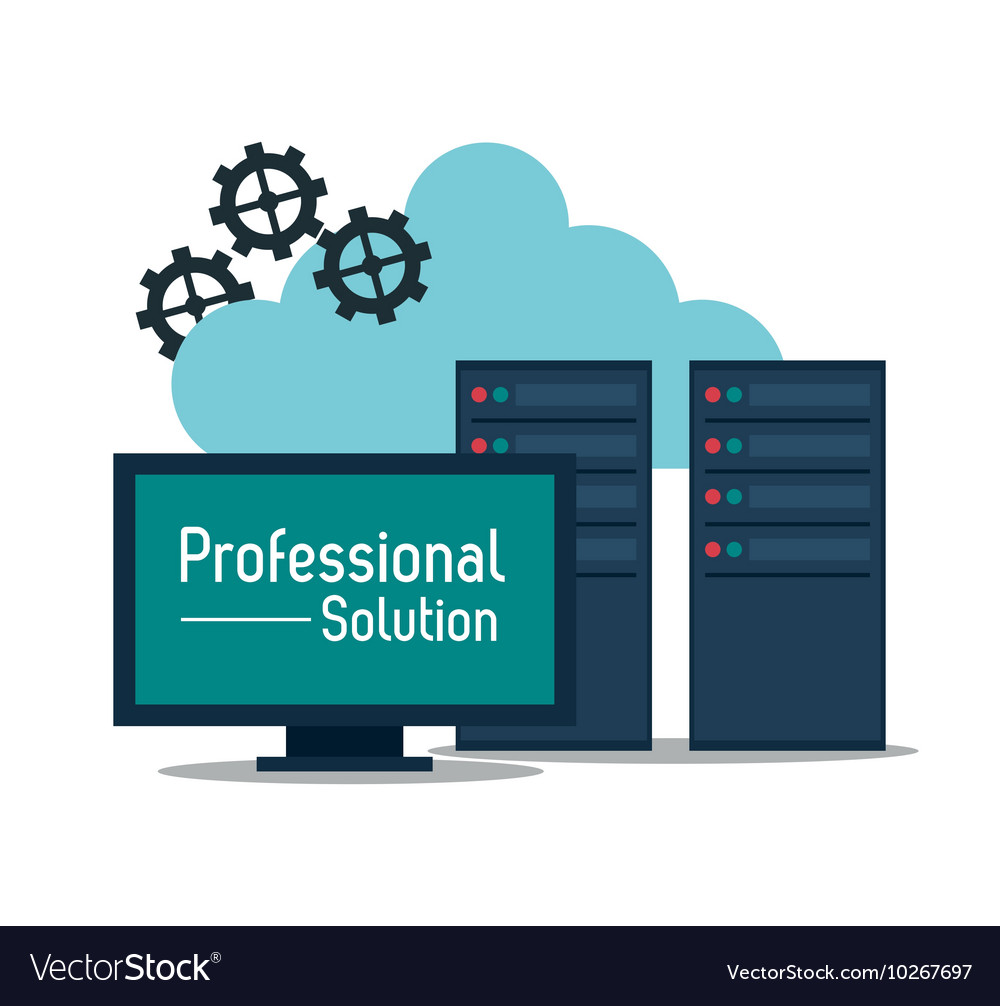 Professional solution technology design Royalty Free Vector