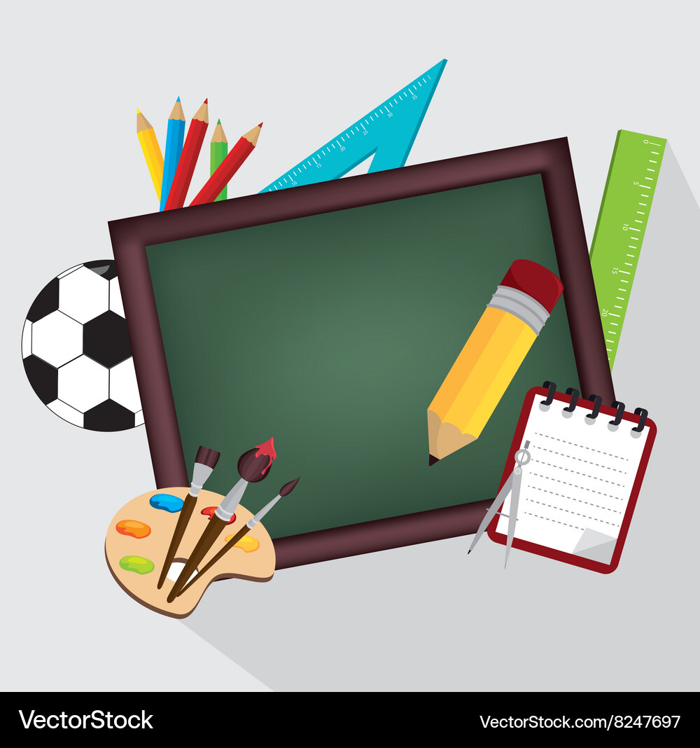 School supplies design Royalty Free Vector Image