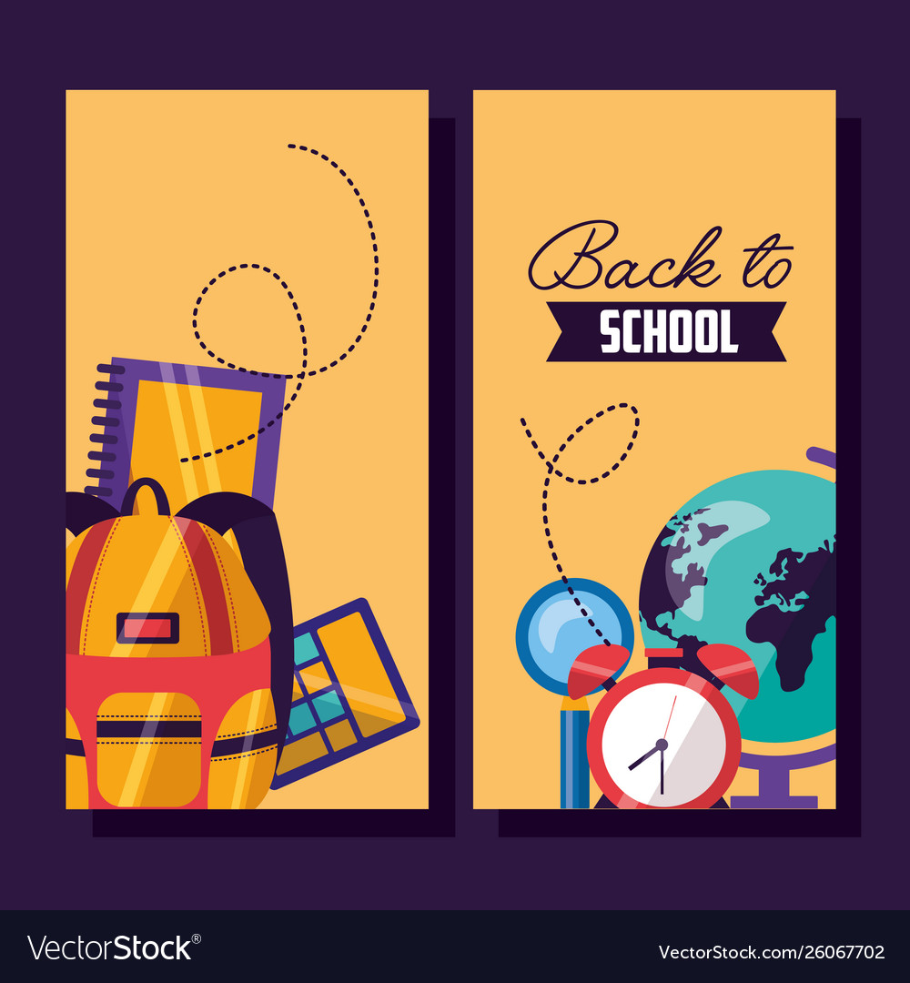 Back to school supplies Royalty Free Vector Image