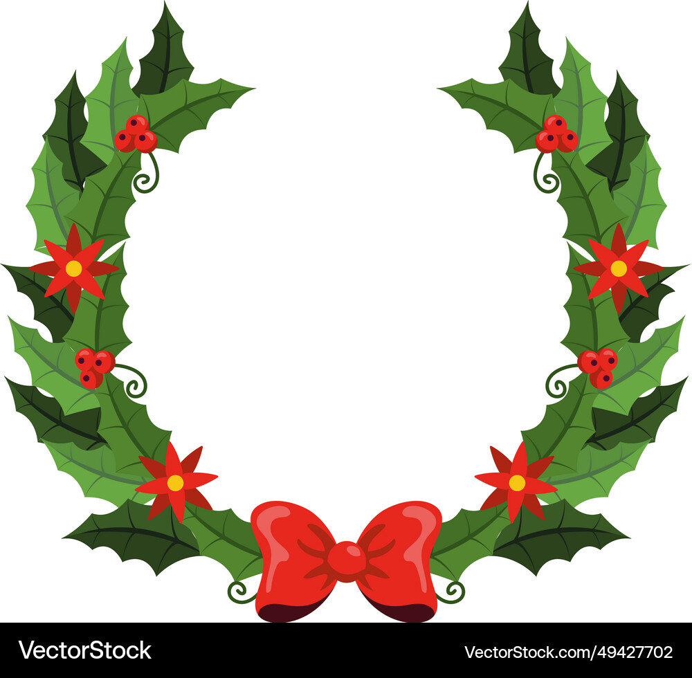 Christmas garland ornament Royalty Free Vector Image