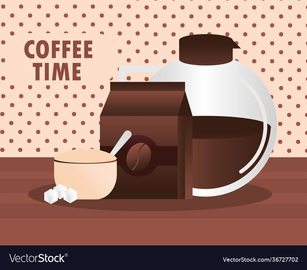 Coffee time poster Royalty Free Vector Image - VectorStock