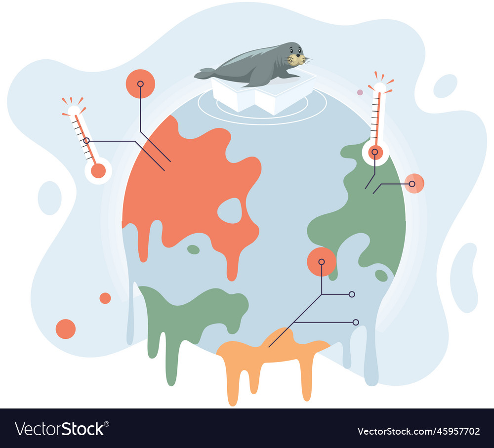 Global warming climate changes concept Royalty Free Vector