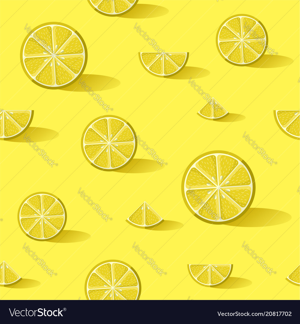 Lemon fruit background pattern art Royalty Free Vector Image