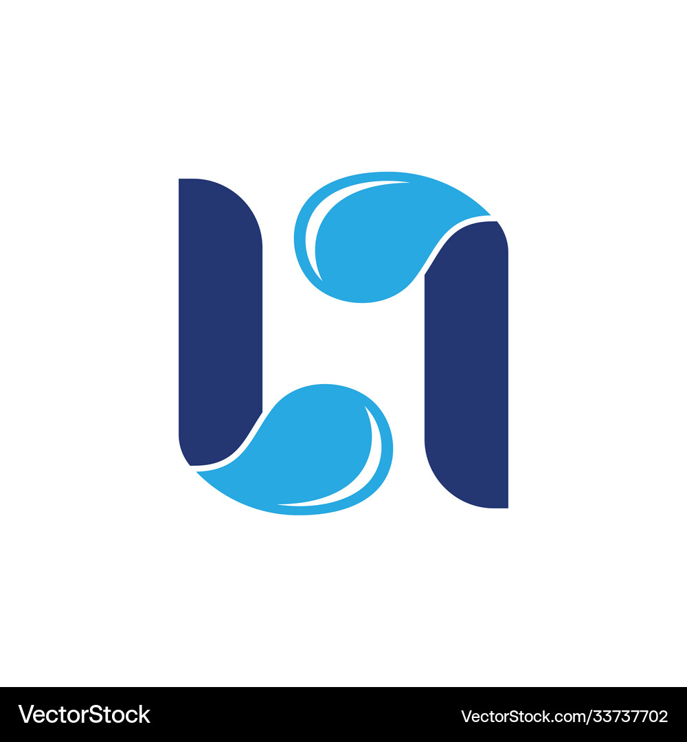 Letter br water logo Royalty Free Vector Image