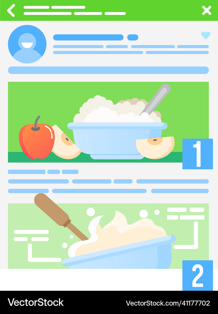 Mobile app with recipe for cooking icon Royalty Free Vector