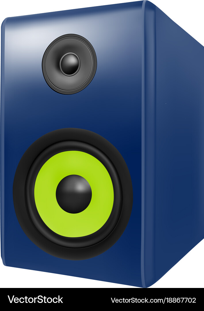 Photo realistic audio speakers Royalty Free Vector Image