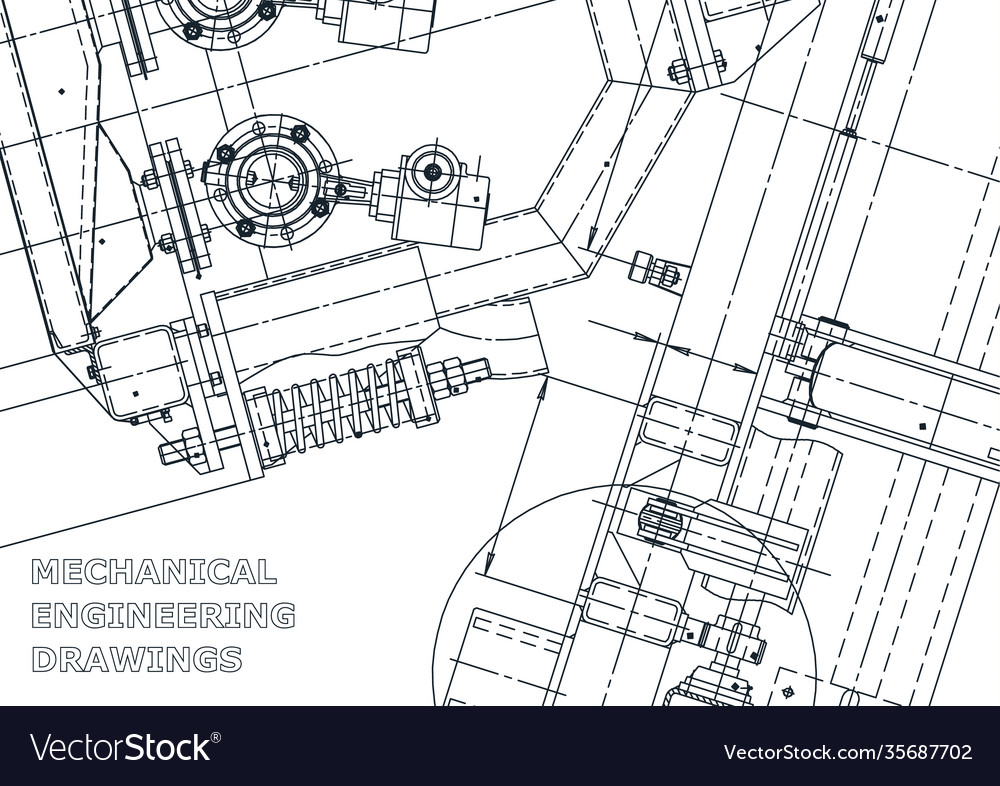 Sketch engineering computer aided design systems Vector Image