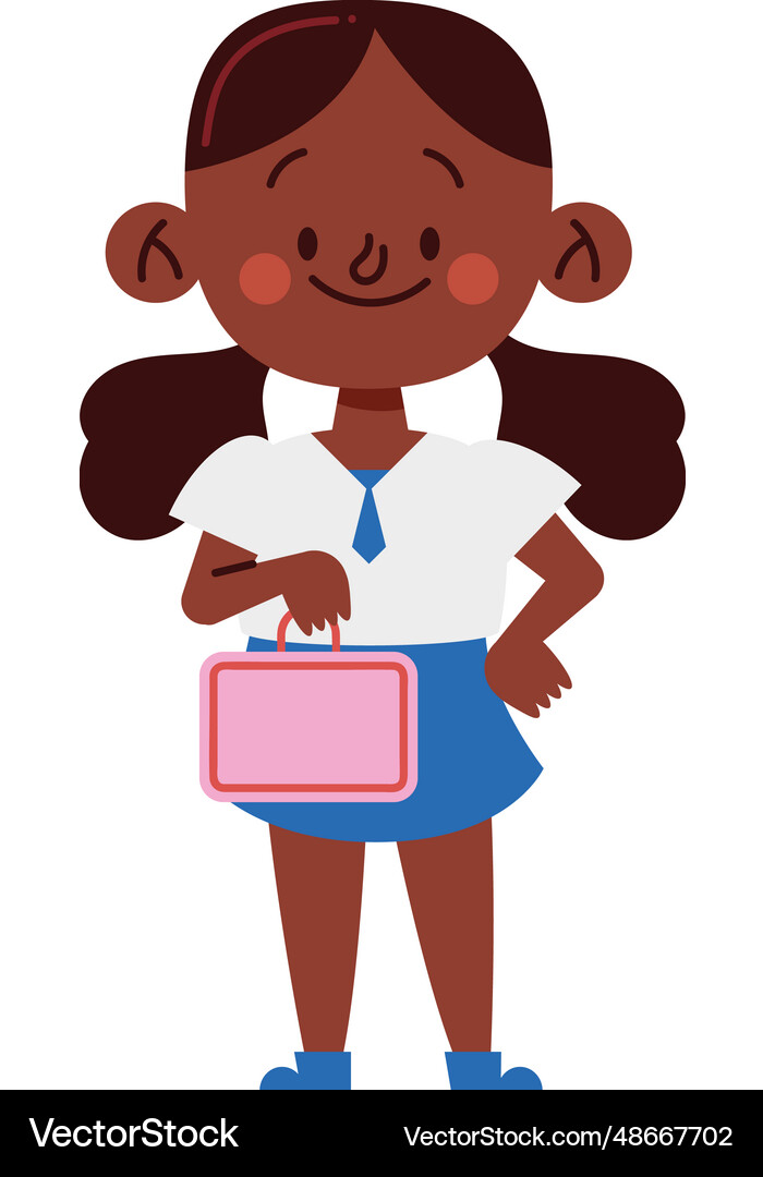 Student back to school afro american Royalty Free Vector