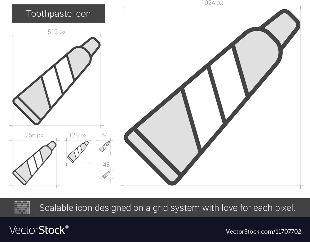 Toothpaste line icon Royalty Free Vector Image