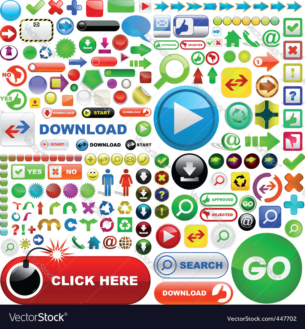 Web elements Royalty Free Vector Image - VectorStock