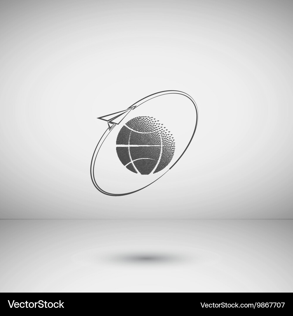 Airplane fly around the planet earth logo Vector Image