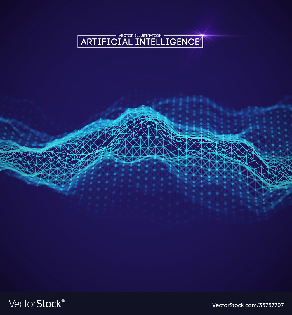 Artificial intelligence communication network Vector Image