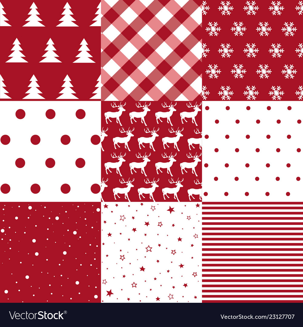 Christmas pattern set Royalty Free Vector Image
