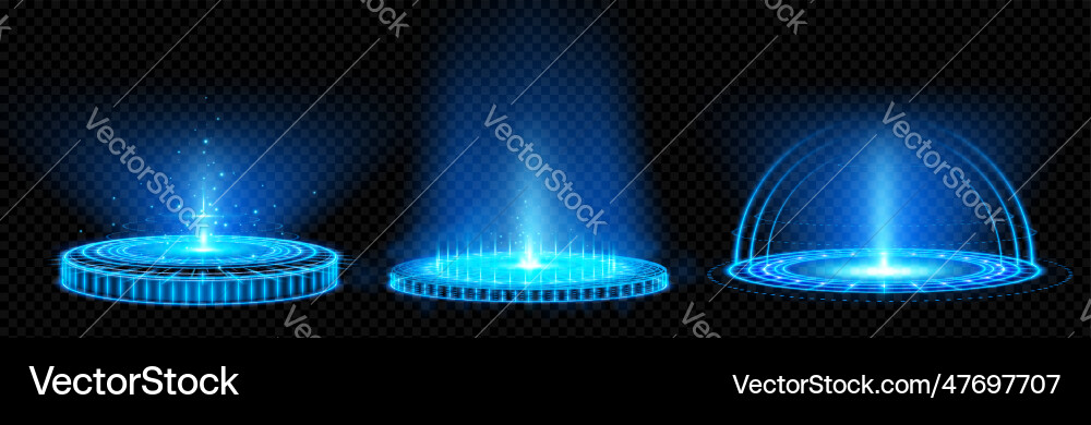 Game portal ui with hologram light technology Vector Image
