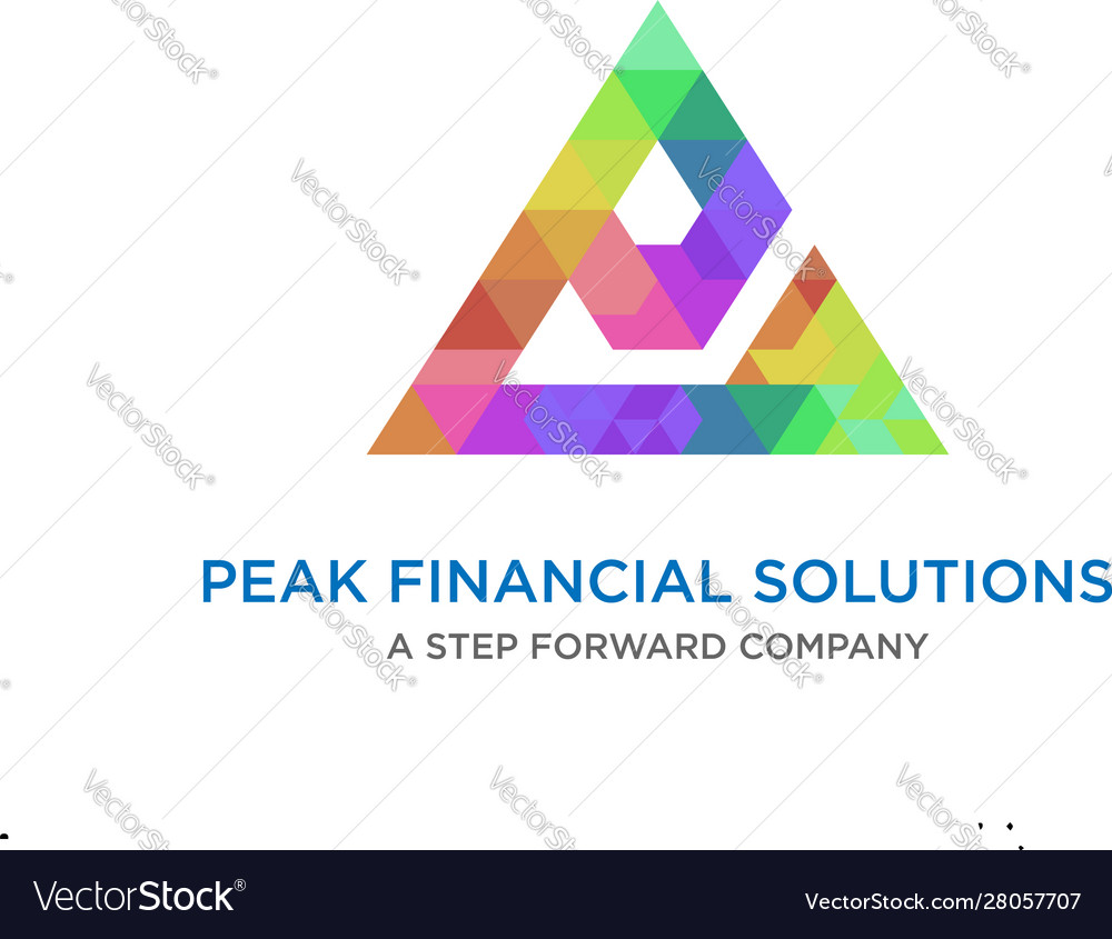 Poly triangle logo design Royalty Free Vector Image