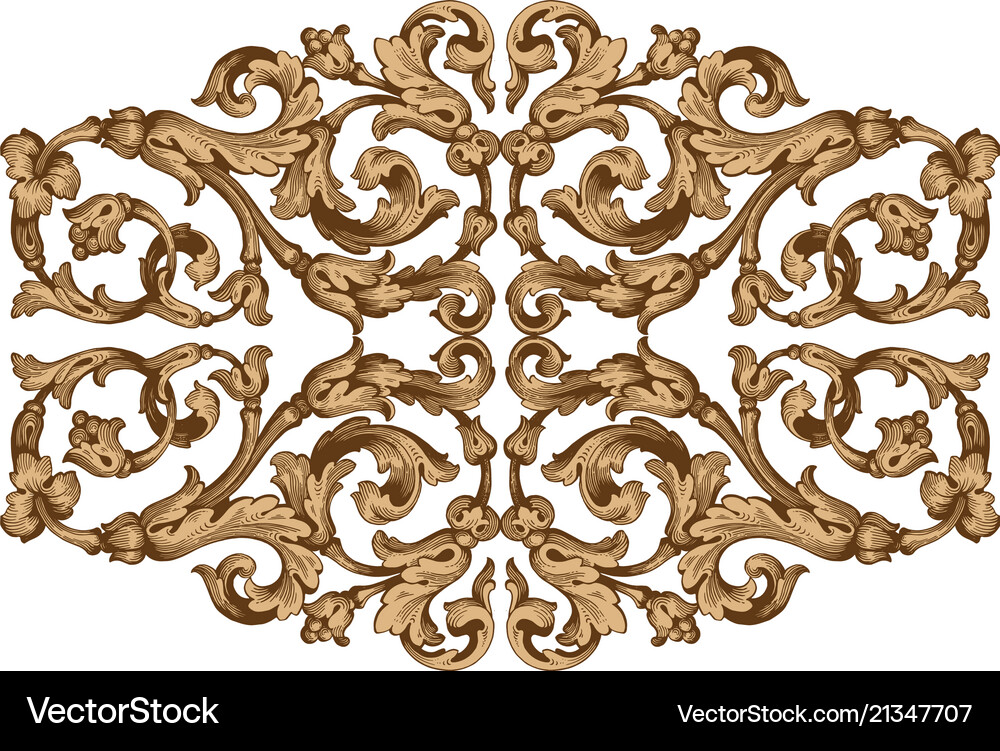 Retro baroque decorations element Royalty Free Vector Image