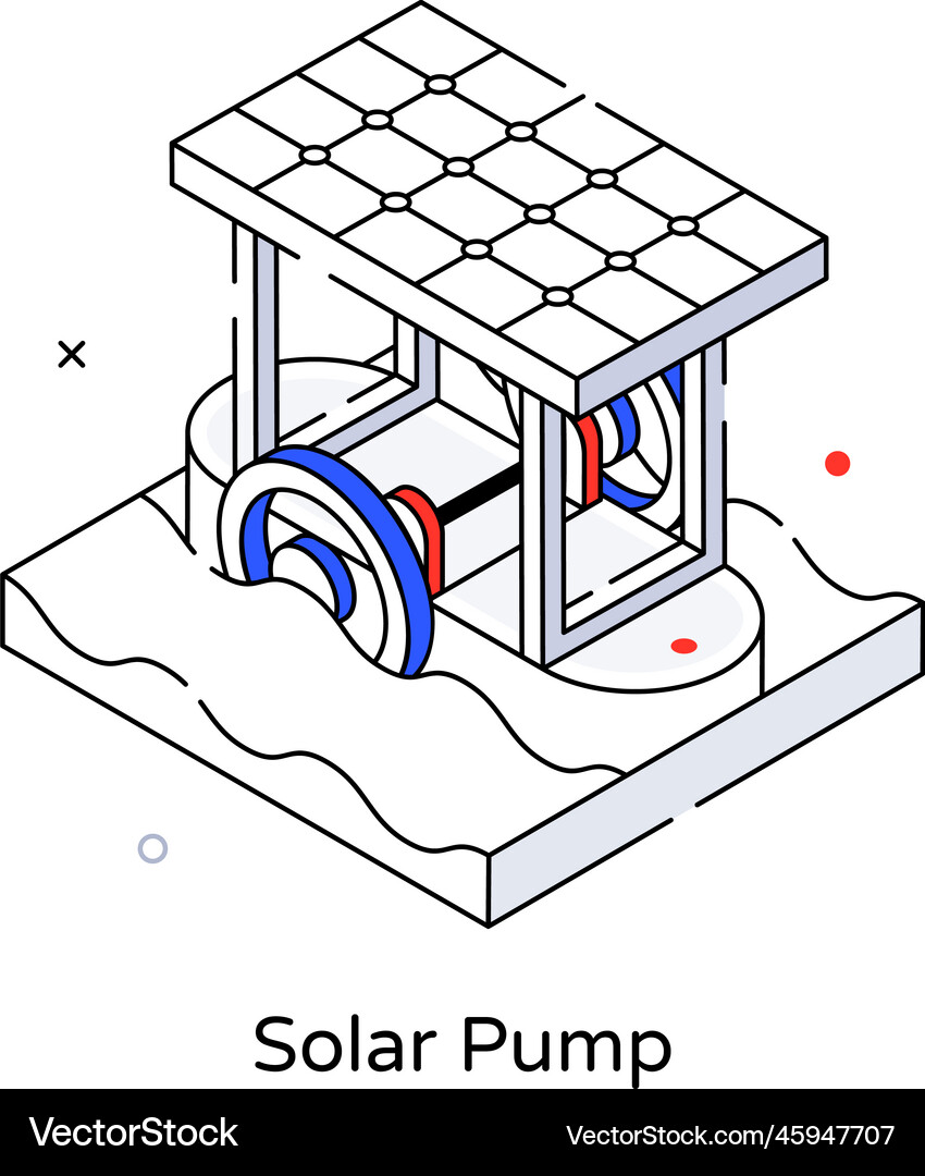 Solar pump Royalty Free Vector Image - VectorStock