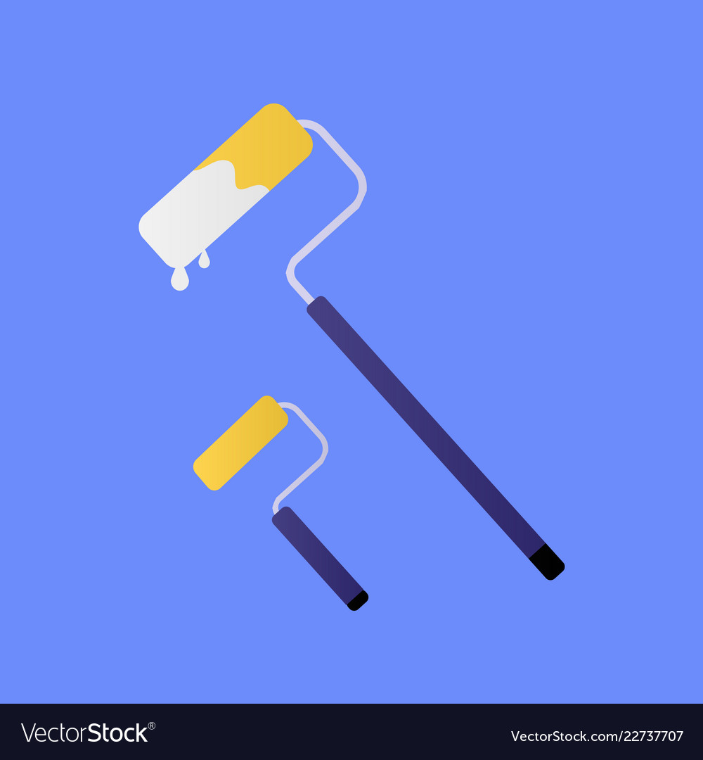 Two paint rollers Royalty Free Vector Image - VectorStock