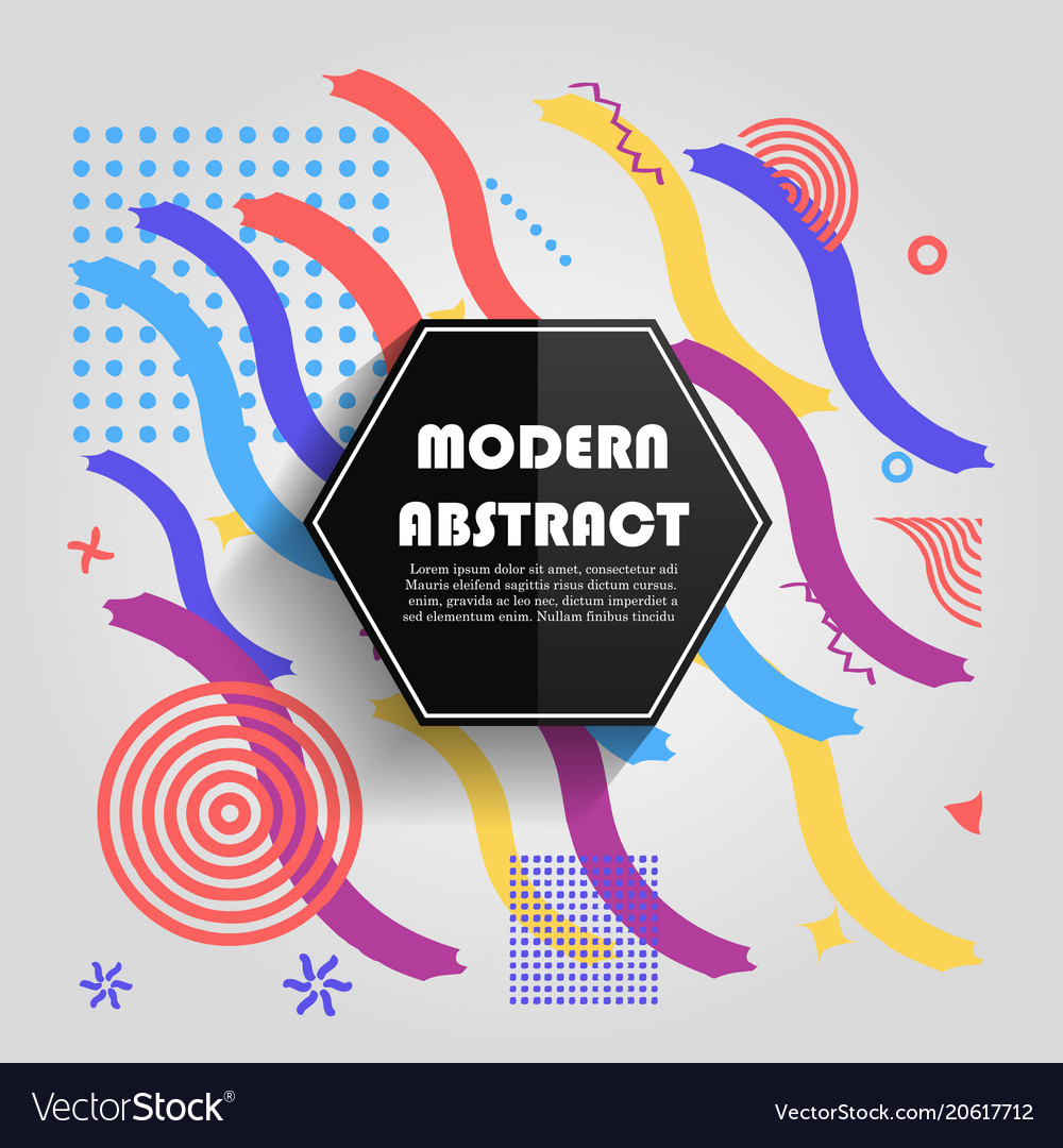Abstract colorful geometric pattern design Vector Image
