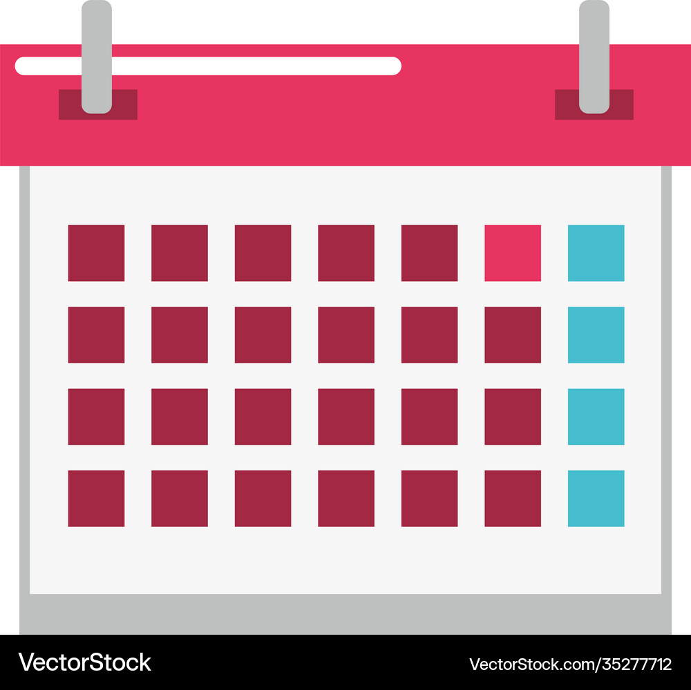Calendar date reminder organizer and planning Vector Image